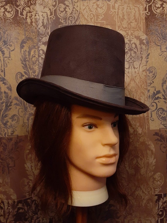 Men's Coachman Top Hat in Gray | Etsy