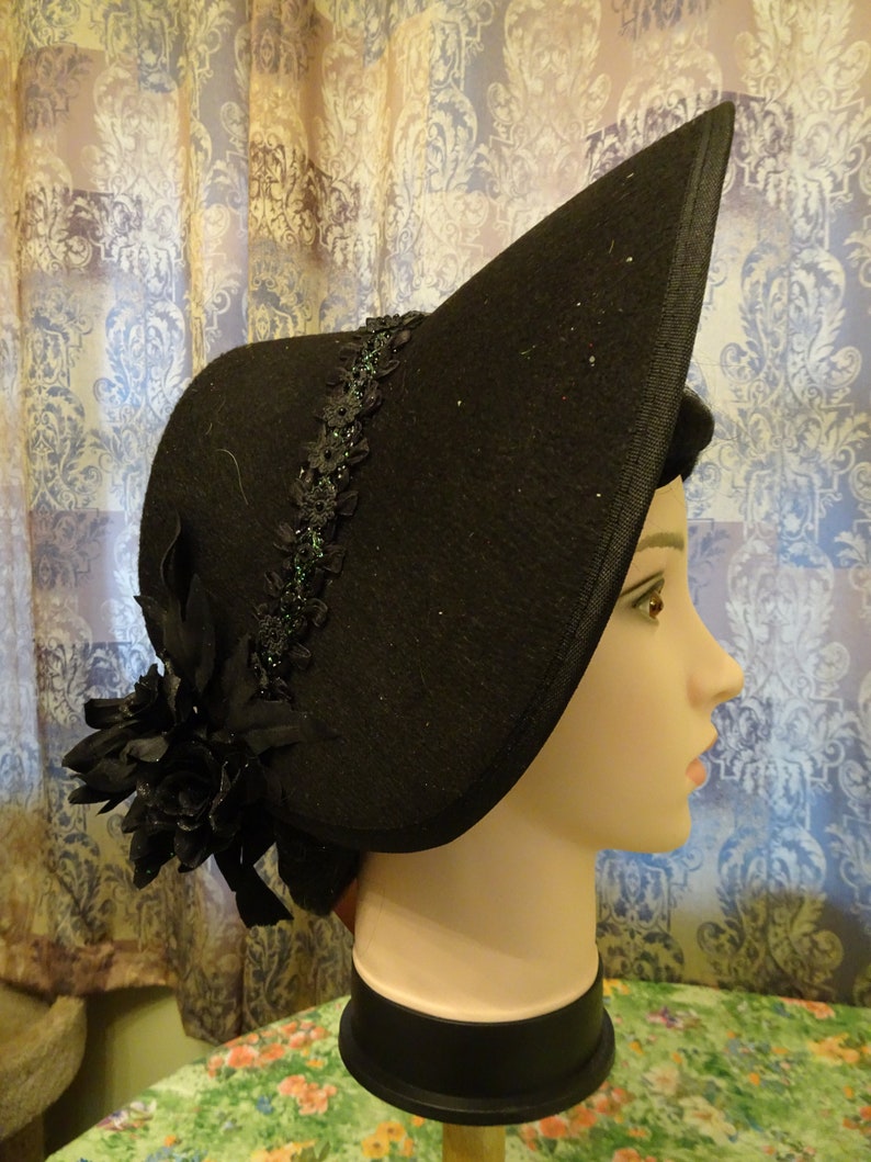 Victorian-style Dickens Mourning Bonnet | Etsy