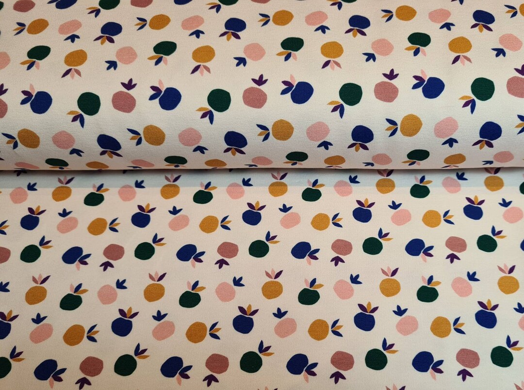 French Terry Apple Miss Julie Colorful - Etsy