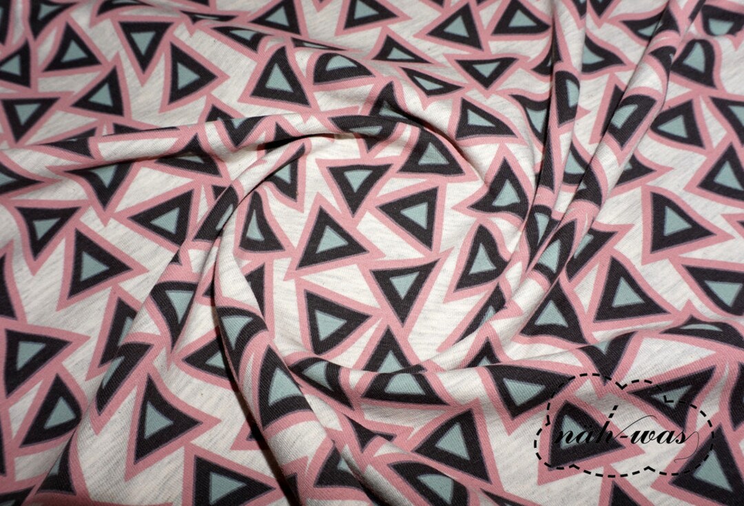 Triangle Jersey Fabric Triangles Graphic - Etsy