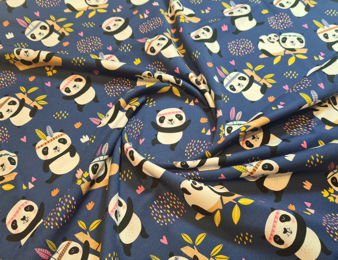 Panda Jersey Sweet Pandas Miss Julie Colorful - Etsy