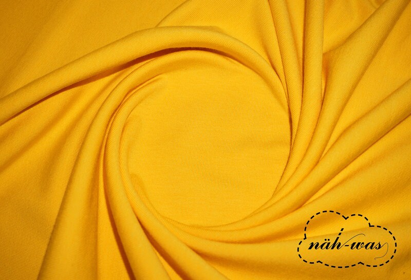 Jersey Fabric Yellow Cotton Jersey - Etsy Denmark