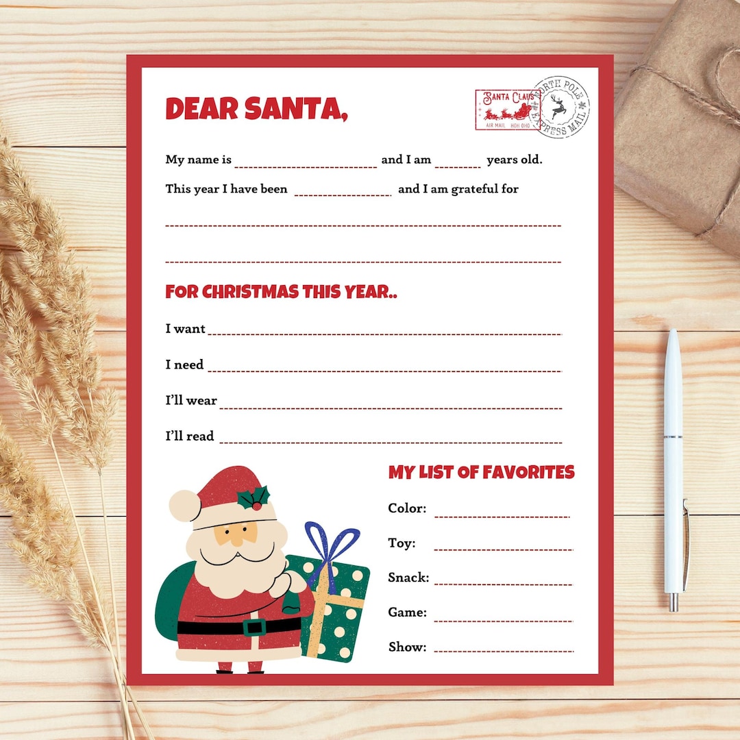 Christmas Wish List Printable | Teacher Christmas Wish List | Printable ...