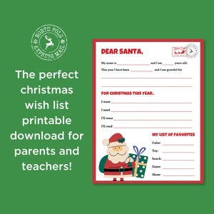 Christmas Wish List Printable | Teacher Christmas Wish List | Printable ...