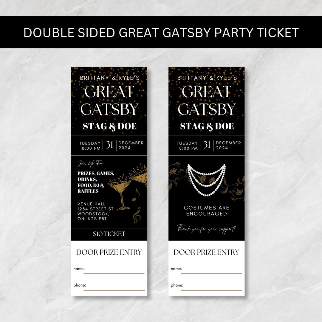 Great Gatsby Stag & Doe Tickets | Great Gatsby Party | New Years Eve ...