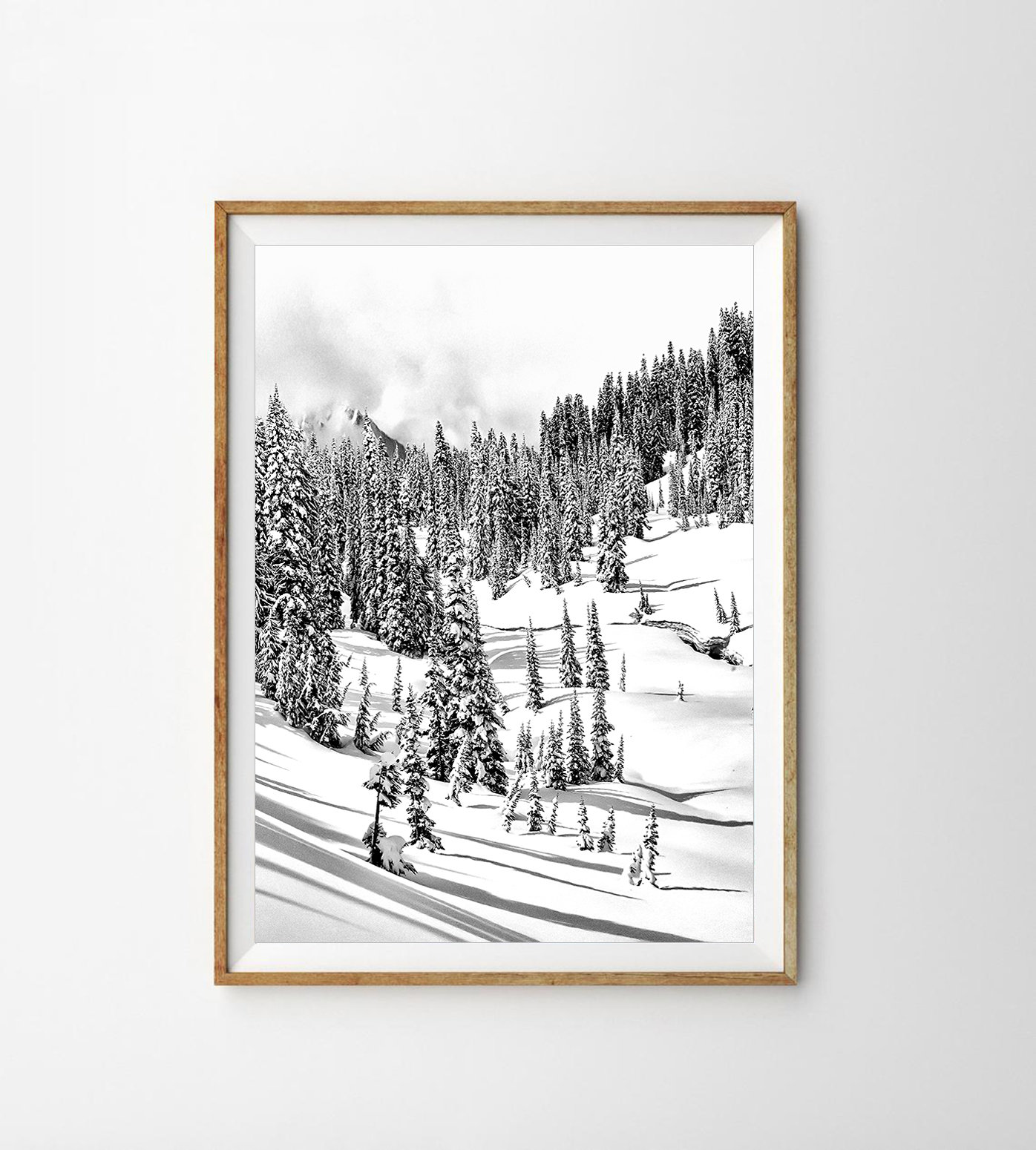Snow Print Winter Print Winter Photography Winter Wall Decor Forest ...