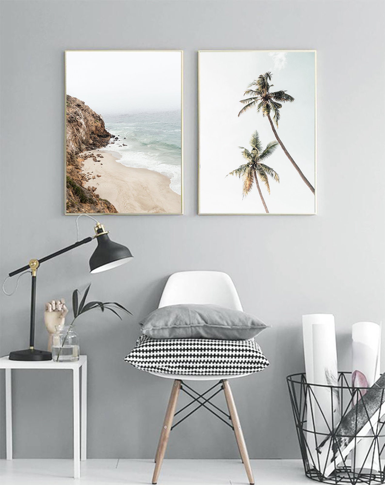 Beach Wall Art Set of Beach Print Ocean Wall Art Coastal Print | Etsy