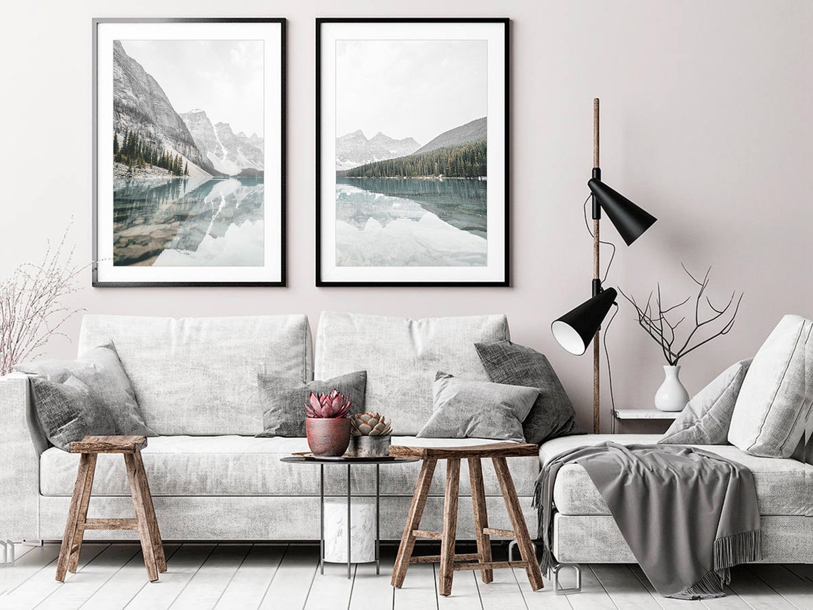 Mountain Print Mountain Wall Art Decor Set of 3 Mountain | Etsy