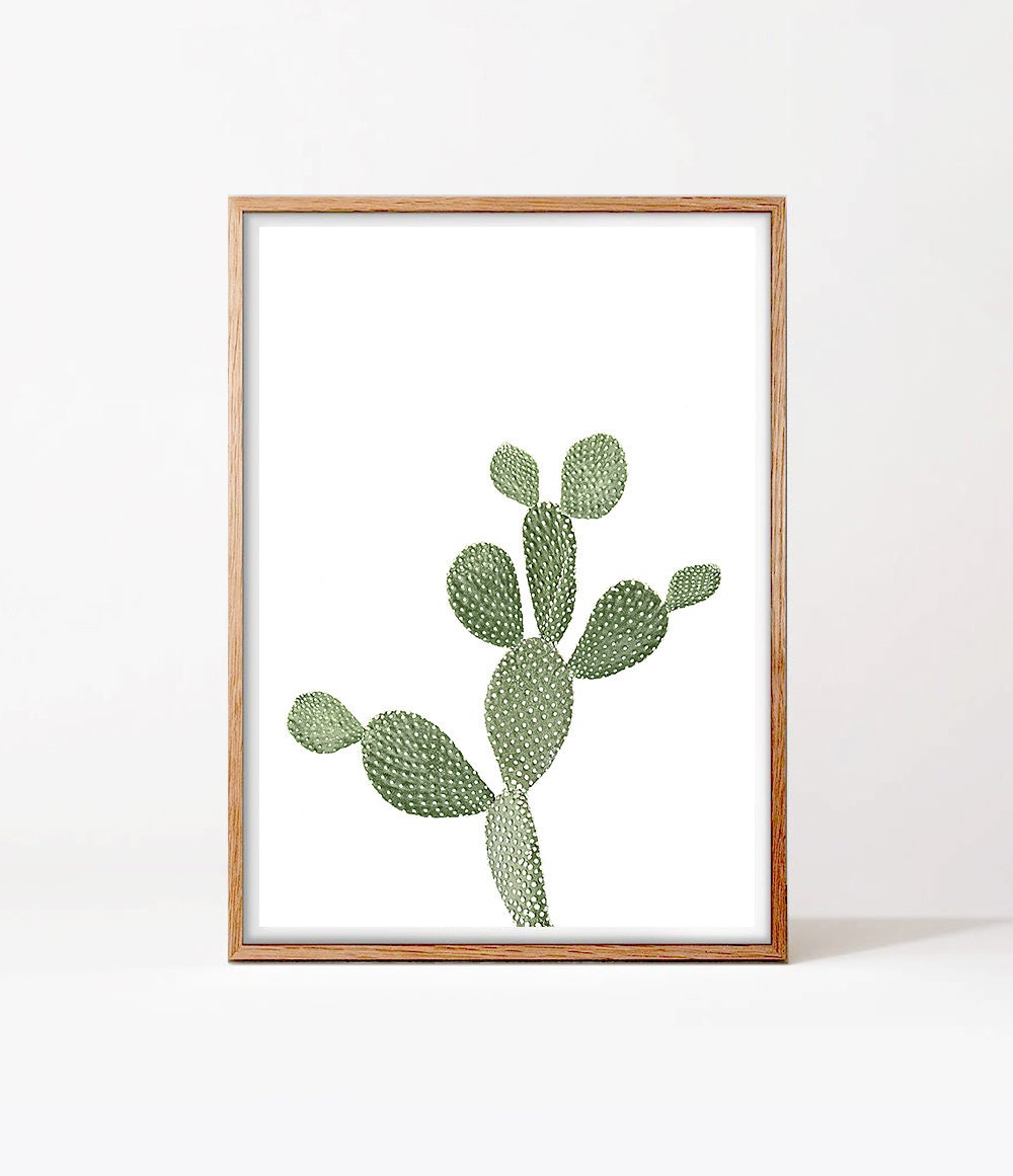 Cactus Print Cacti Wall Art Boho Decor Printable Wall Art | Etsy