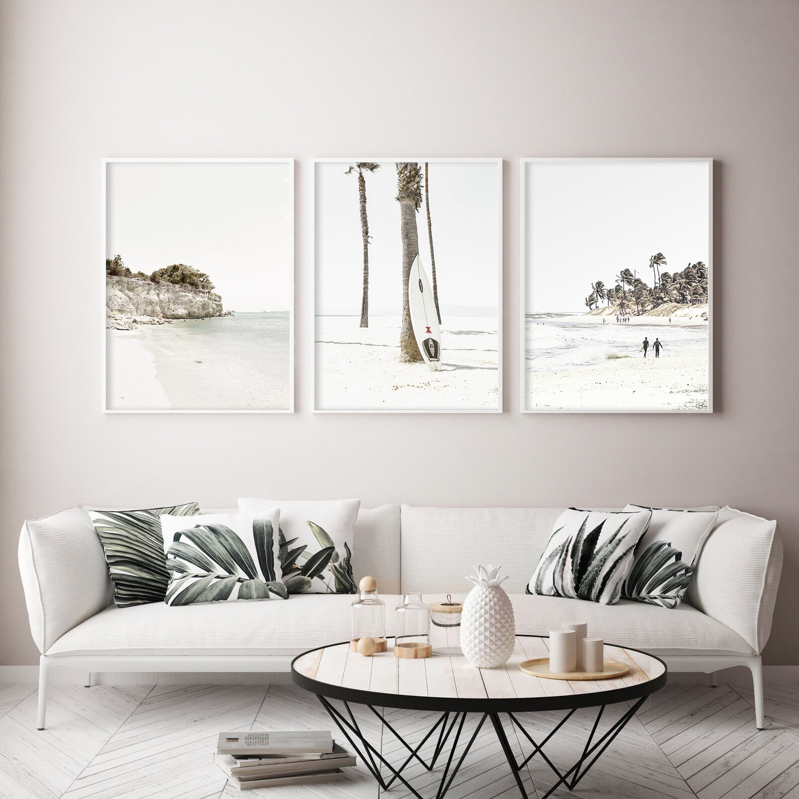 Beach Wall Art Beach Print Ocean Wall Art Coastal Print Set - Etsy