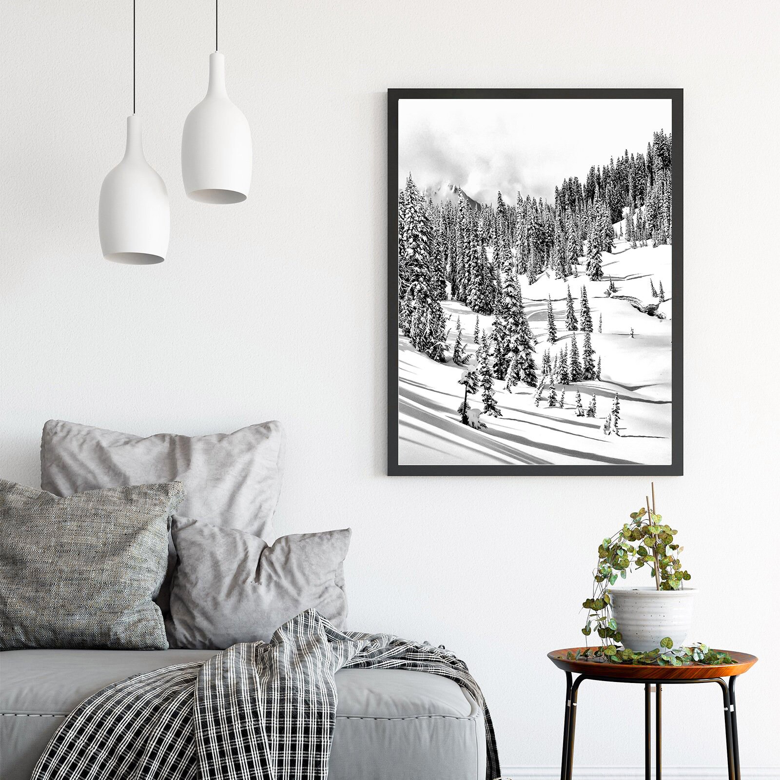Snow Print Winter Print Winter Photography Winter Wall Decor Forest ...