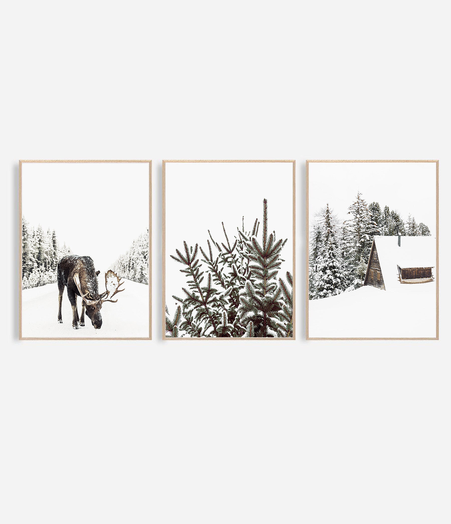 Winter Wall Art Set of Winter Prints Christmas Wall Art Decor - Etsy