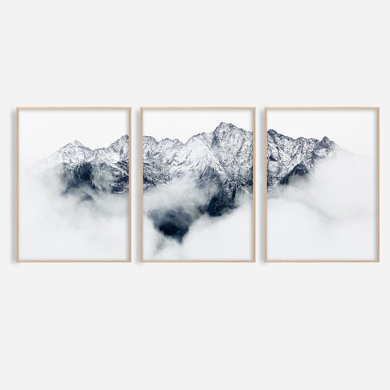 Mountain Prints Mountain Wall Art Nature Print Landscape Decor | Etsy