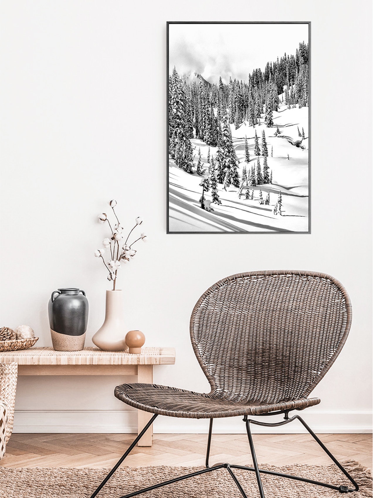 Snow Print Winter Print Winter Photography Winter Wall Decor Forest ...