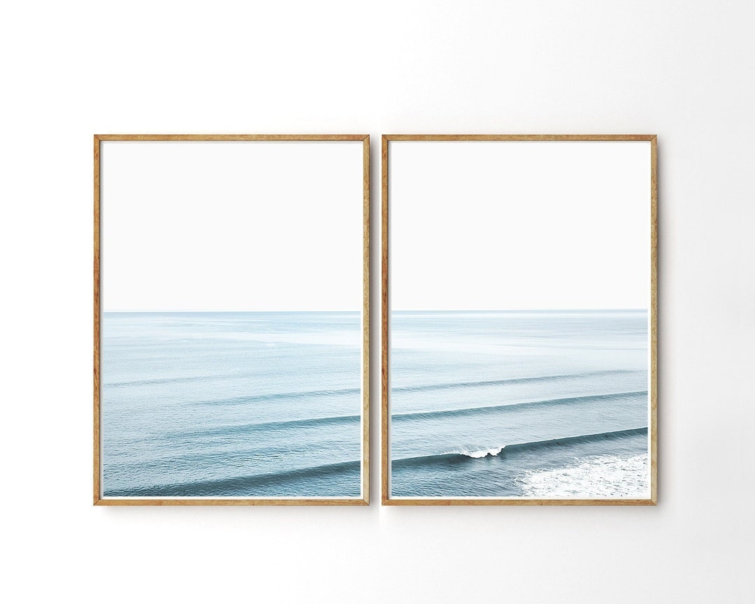 Beach Wall Art Set of 2 Beach Print Poster Ocean Wall Art Ocean ...