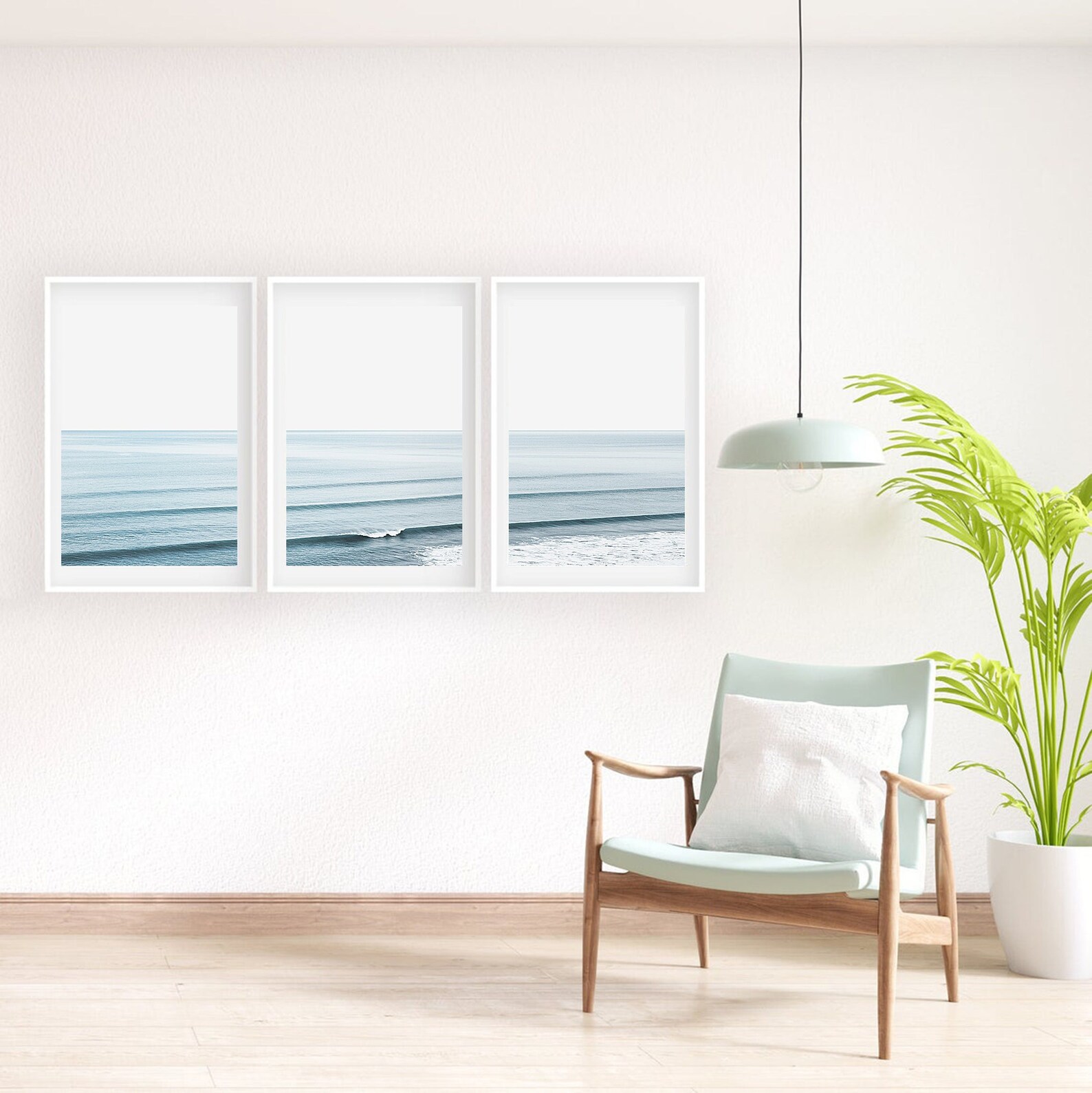 Beach Wall Art Set of 3 Ocean Wall Art Ocean Photography Ocean Waves ...