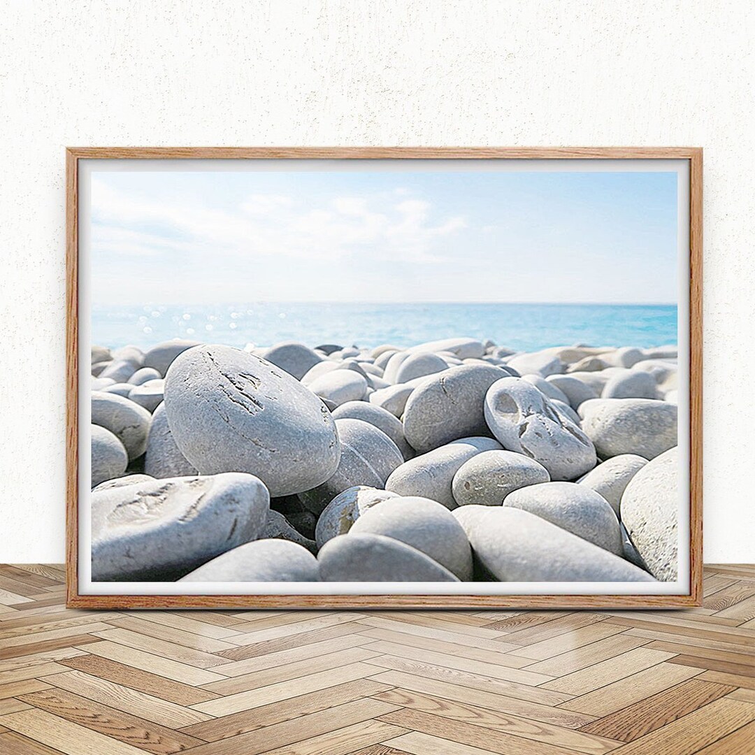 Relax Art Print, Pebbles Wall Art, Digital Download, Coastal Wall Decor ...