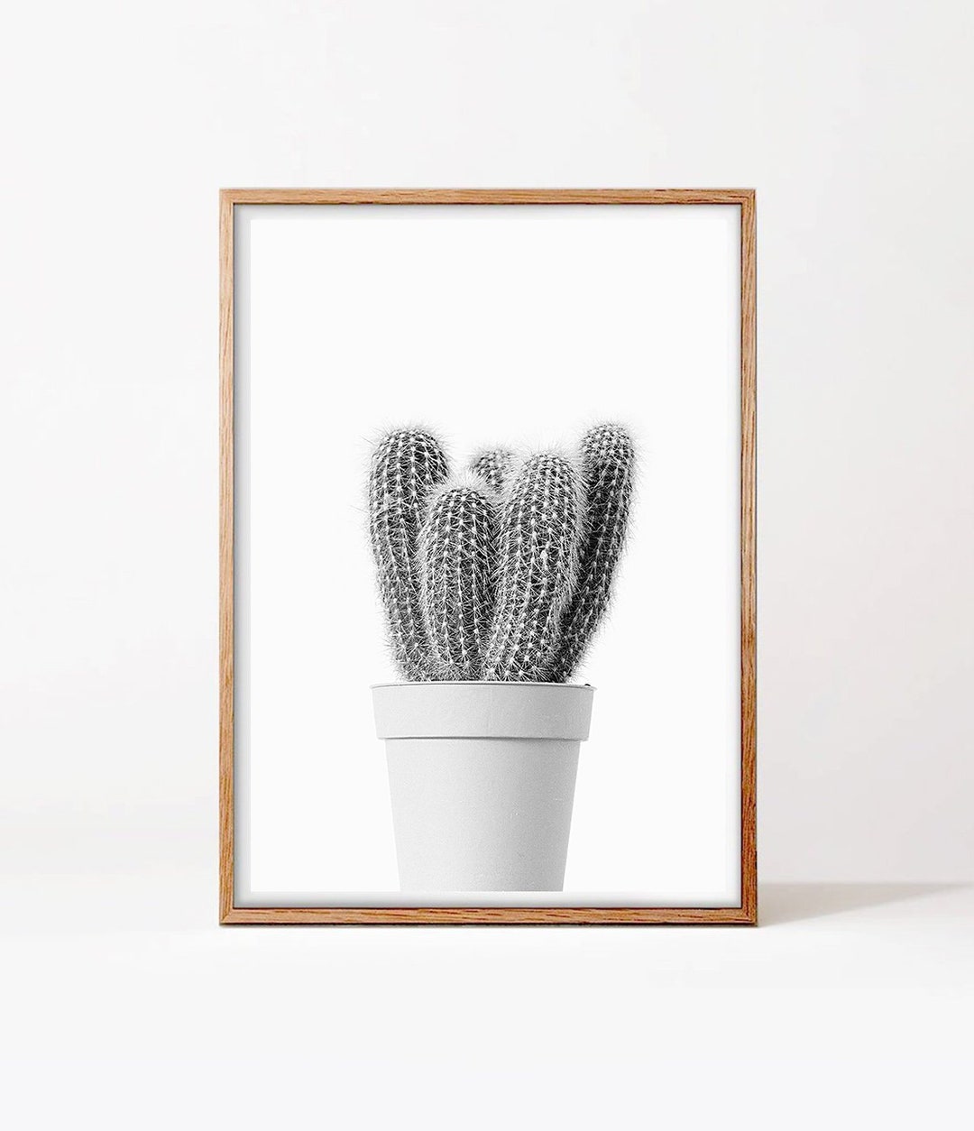 Black and White Cactus Print, Digital Download, Printable Art ...