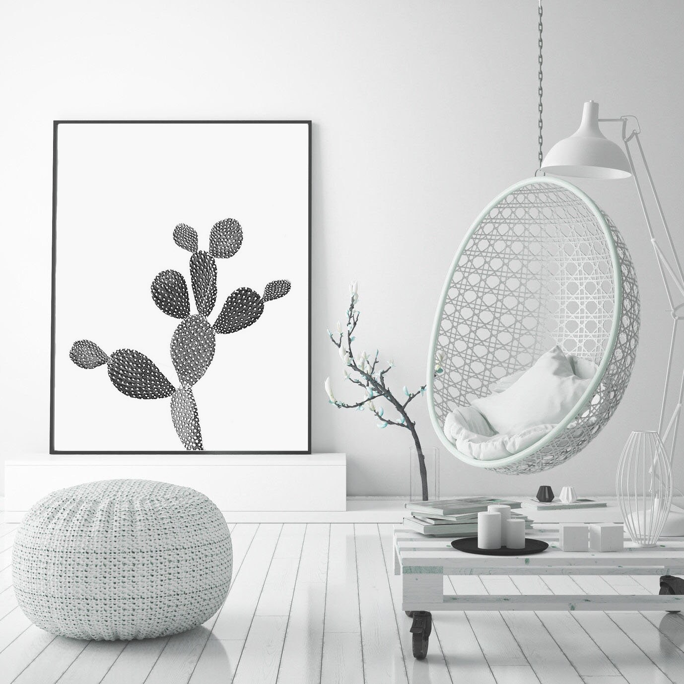 Cactus Print Cacti Wall Art Digital Download - Etsy