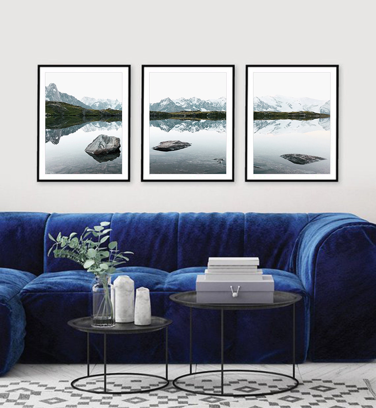 Mountain Wall Art Set of 3 Mountain Photography Landscape | Etsy