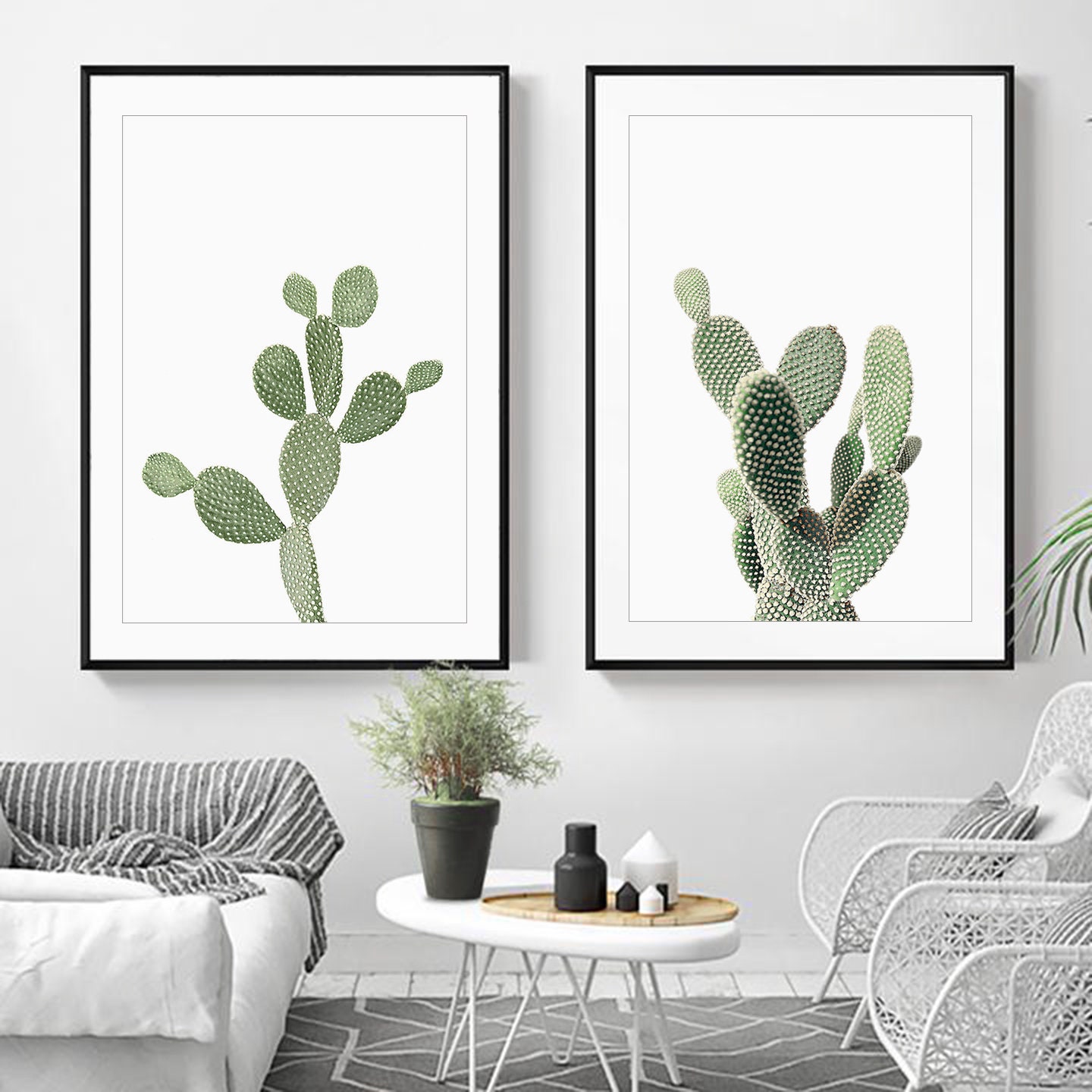 Cactus Print Cacti Wall Art Boho Decor Printable Wall Art | Etsy