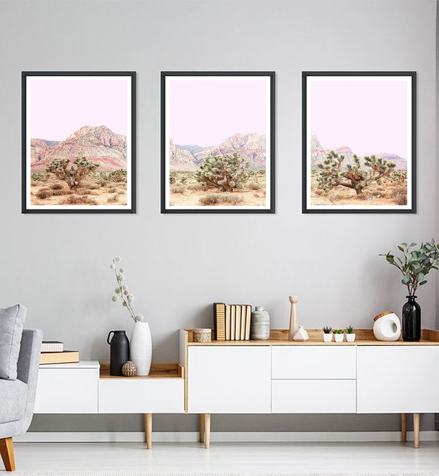 Set of 3 Desert Prints Joshua Tree Print Arizona Desert | Etsy