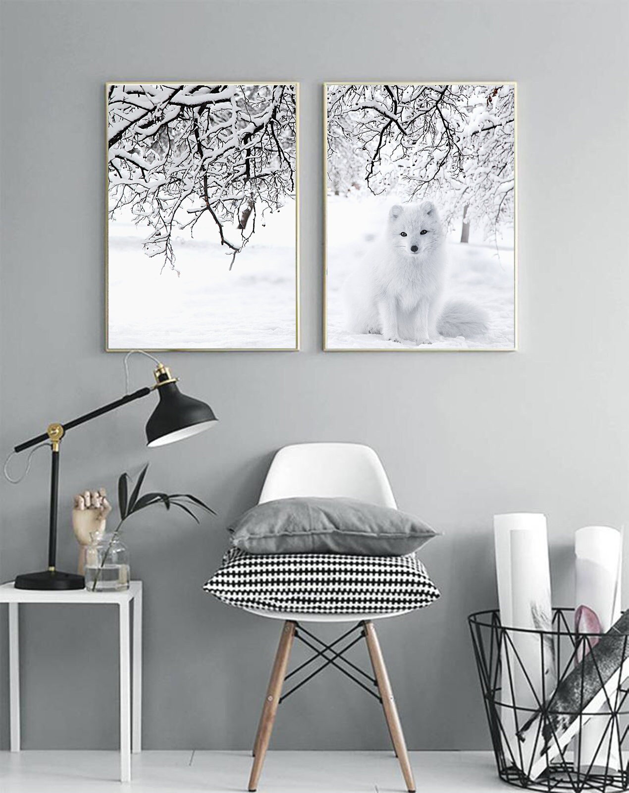 Winter Wall Art Winter Prints Set Christmas Wall Decor - Etsy