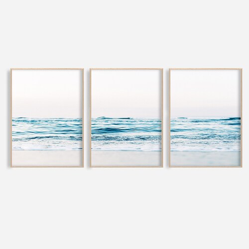 coastal decor wave poster beach photography beach print digital prints ...