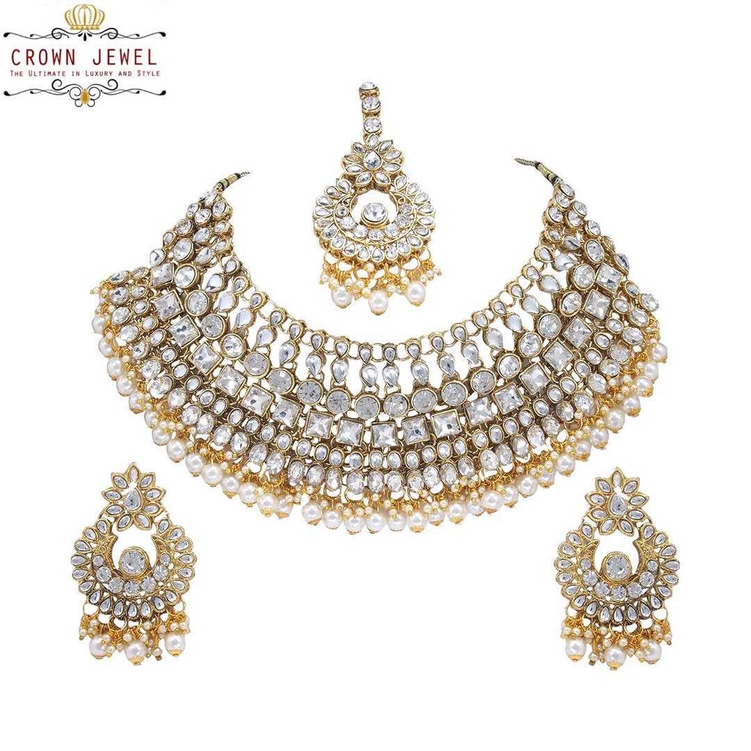Bollywood Ethnic Gold Tone Indian Fashion Bridal Jewelry Necklace ...