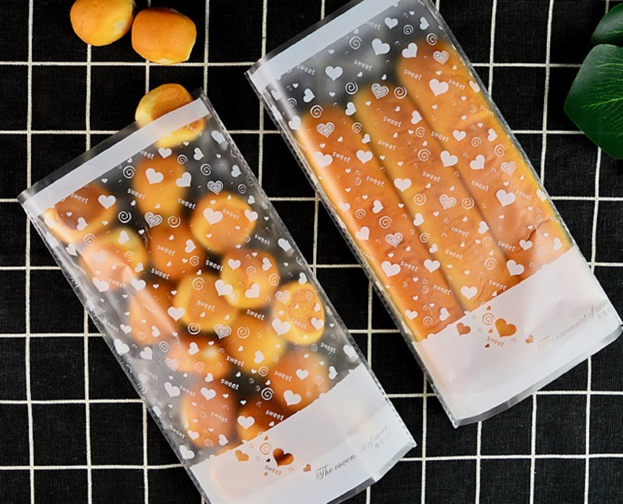 100 Food Wrapping Bag, Food Packaging Bag Candies Wrapping Paper,baking ...