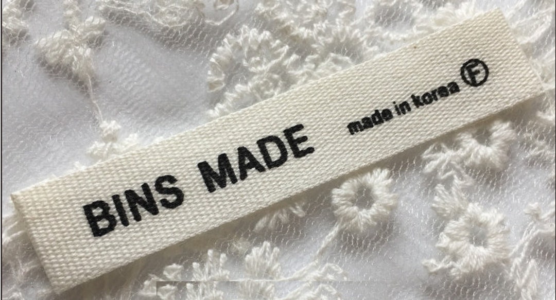 300 Custom Cotton Labels, Cotton Label Tags, Cotton Labels, Printed ...