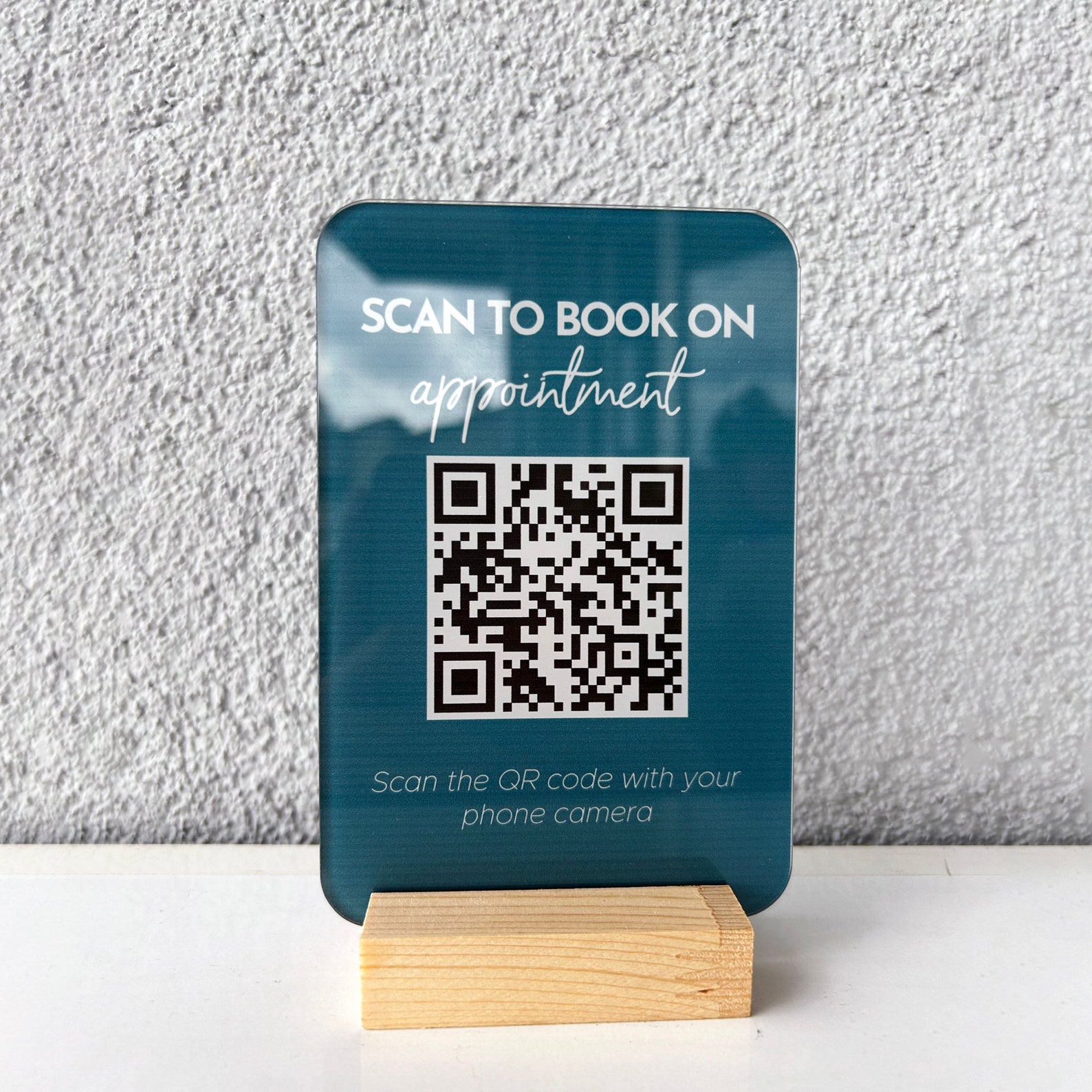 Mini QR Code Display Sign Instagram Facebook Social Media Sign Salon ...