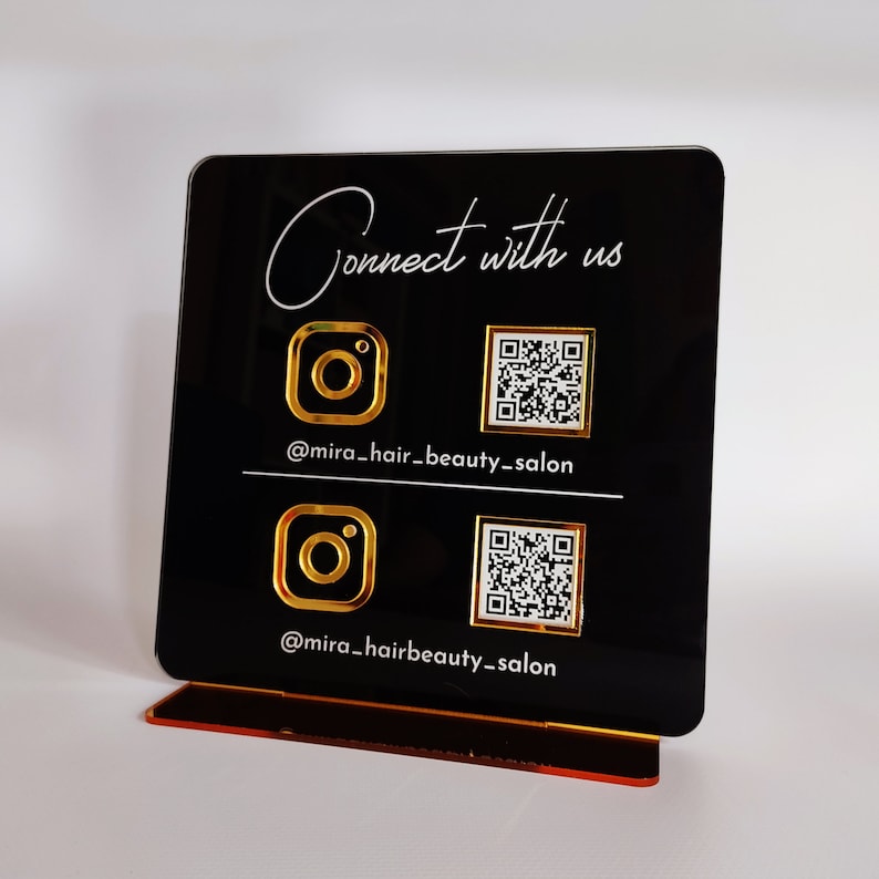 QR Code Sign Instagram Facebook Business Social Media Sign - Etsy