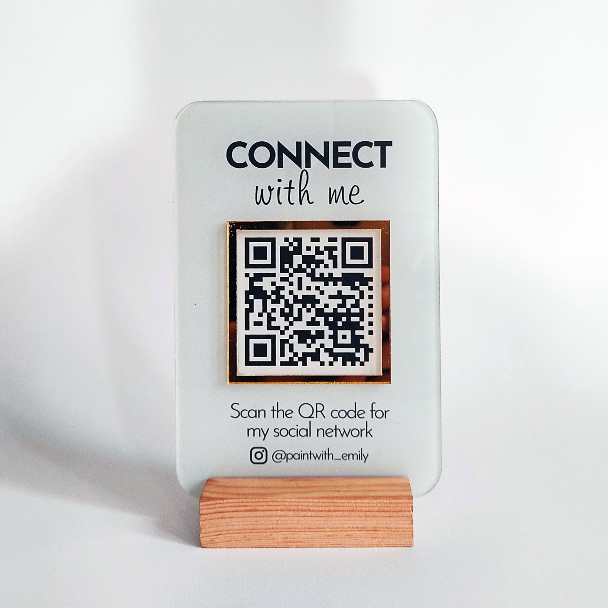 Mini QR Code Social Media Display Sign Facebook Instagram - Etsy Australia