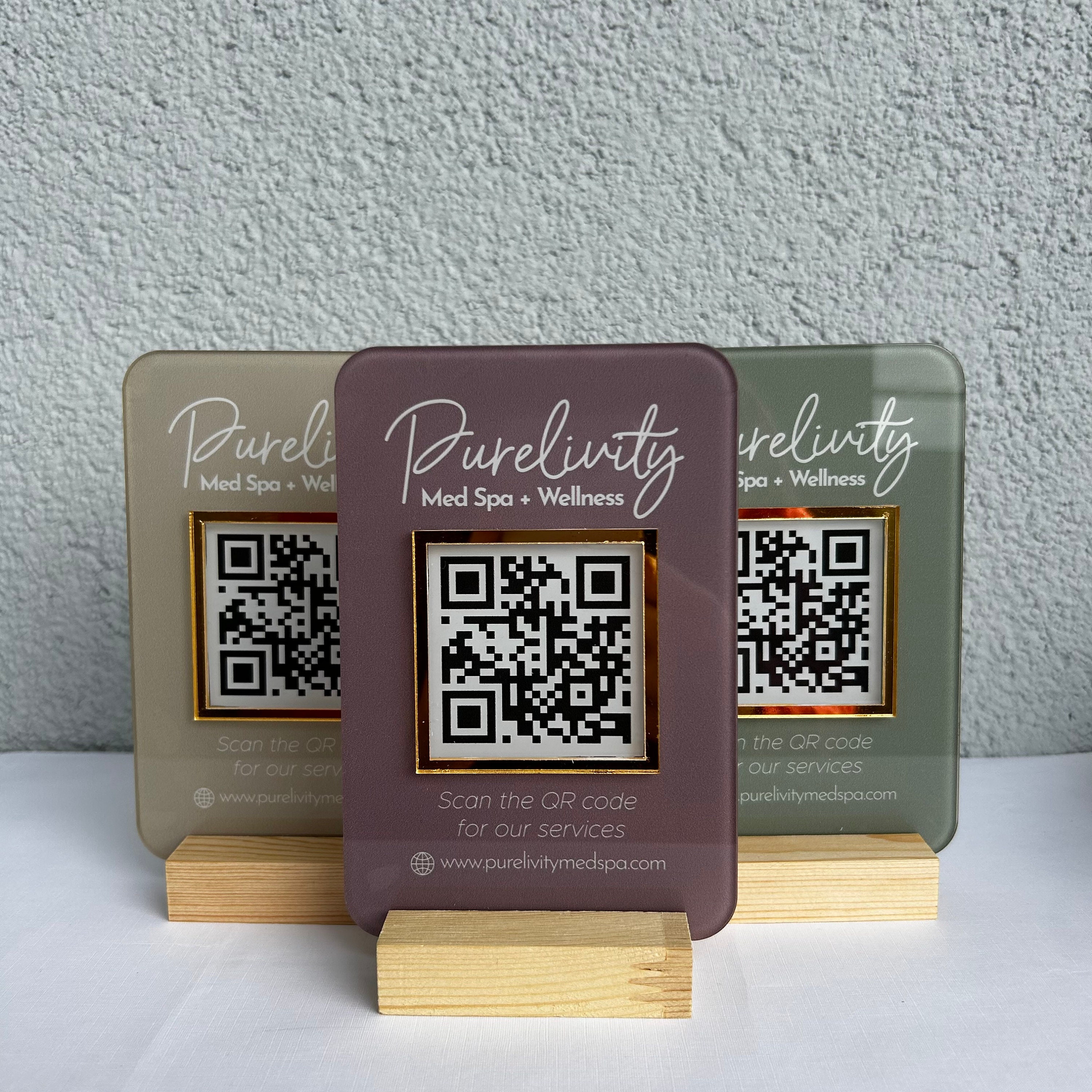 Mini QR Code Social Media Display Sign Facebook Instagram - Etsy Canada