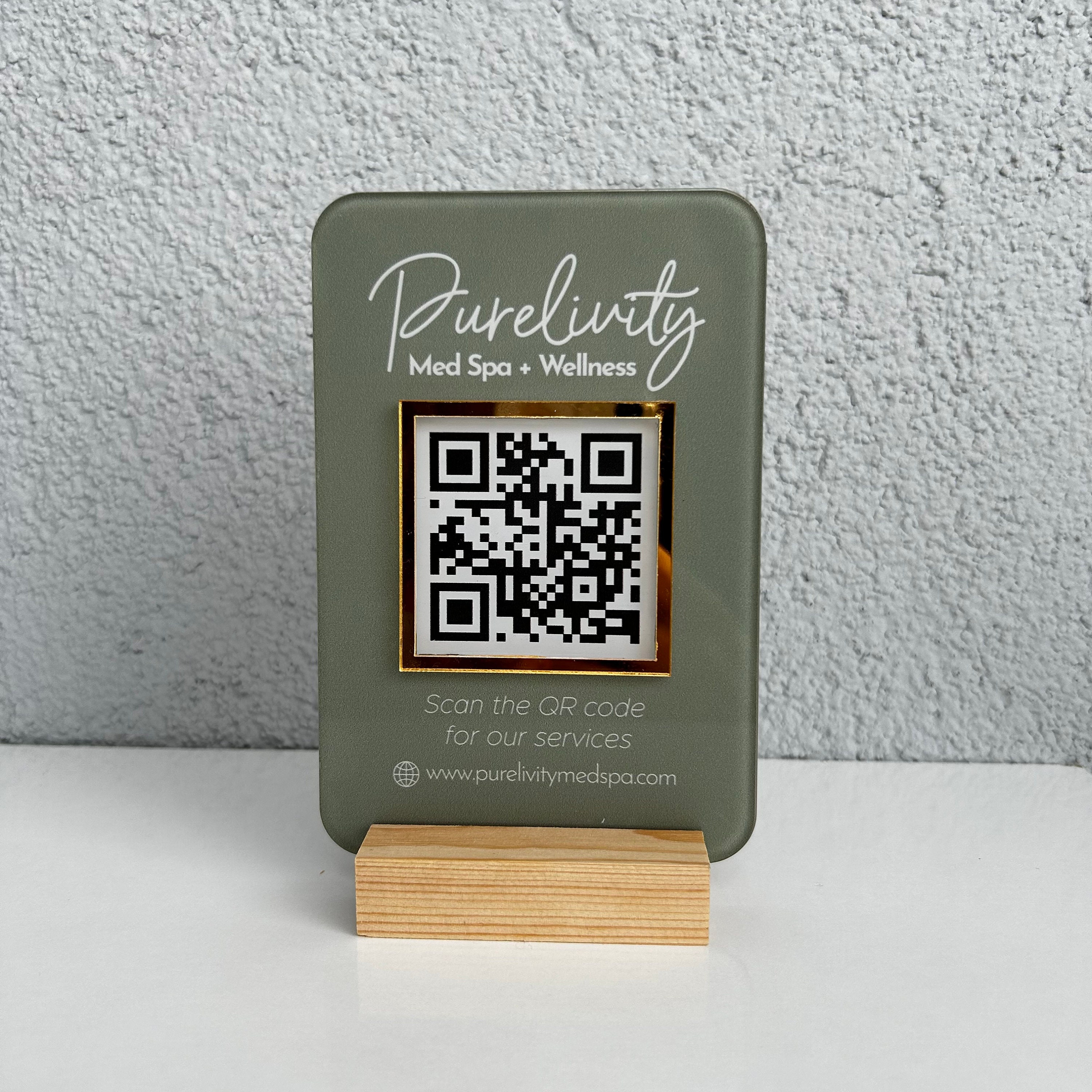 Mini QR Code Social Media Display Sign Facebook Instagram - Etsy Canada