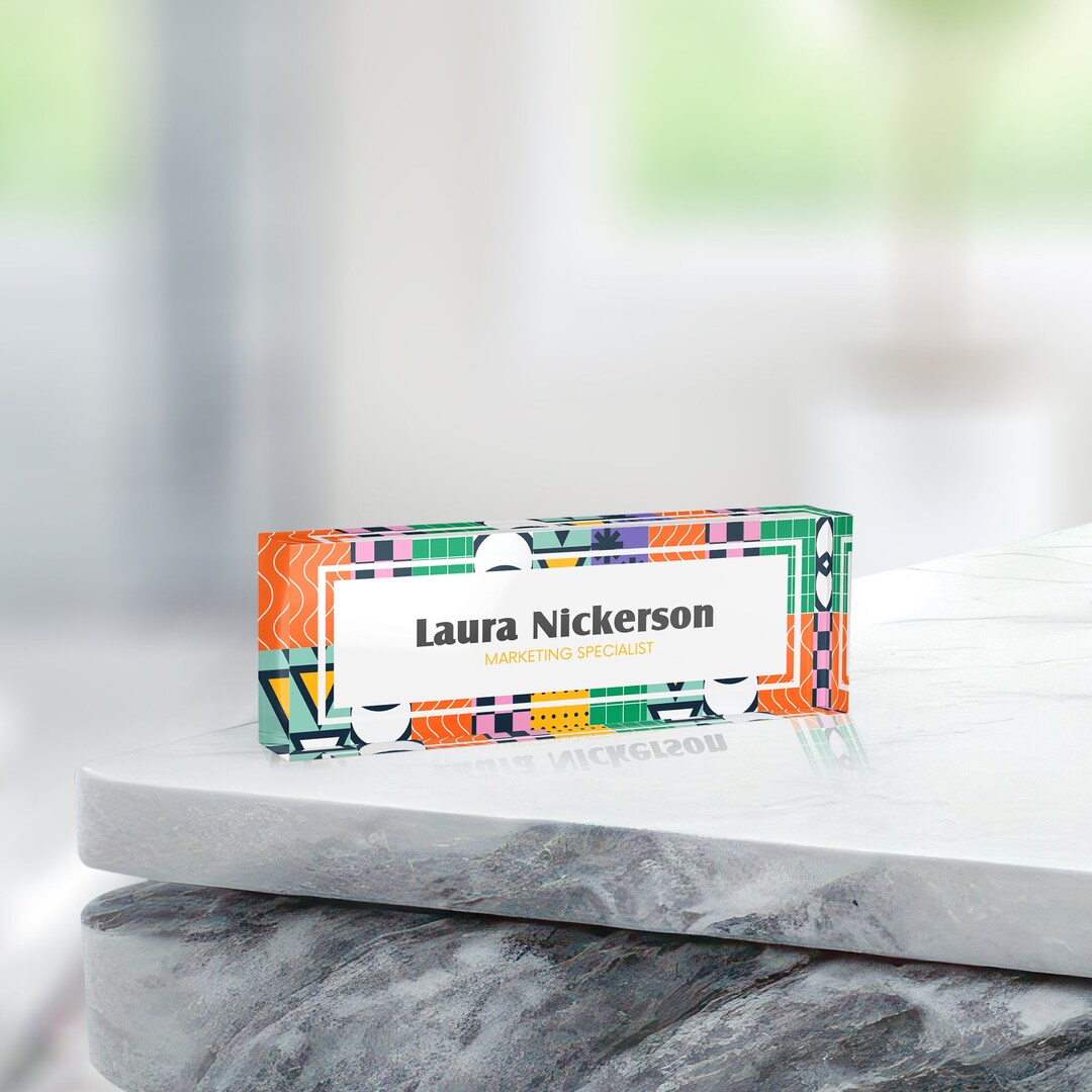 Personalized Desk Name Plate, Custom Acrylic Name Plate, Gift for Her ...