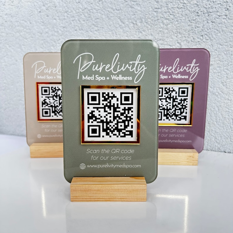 Mini QR Code Social Media Display Sign Facebook Instagram - Etsy