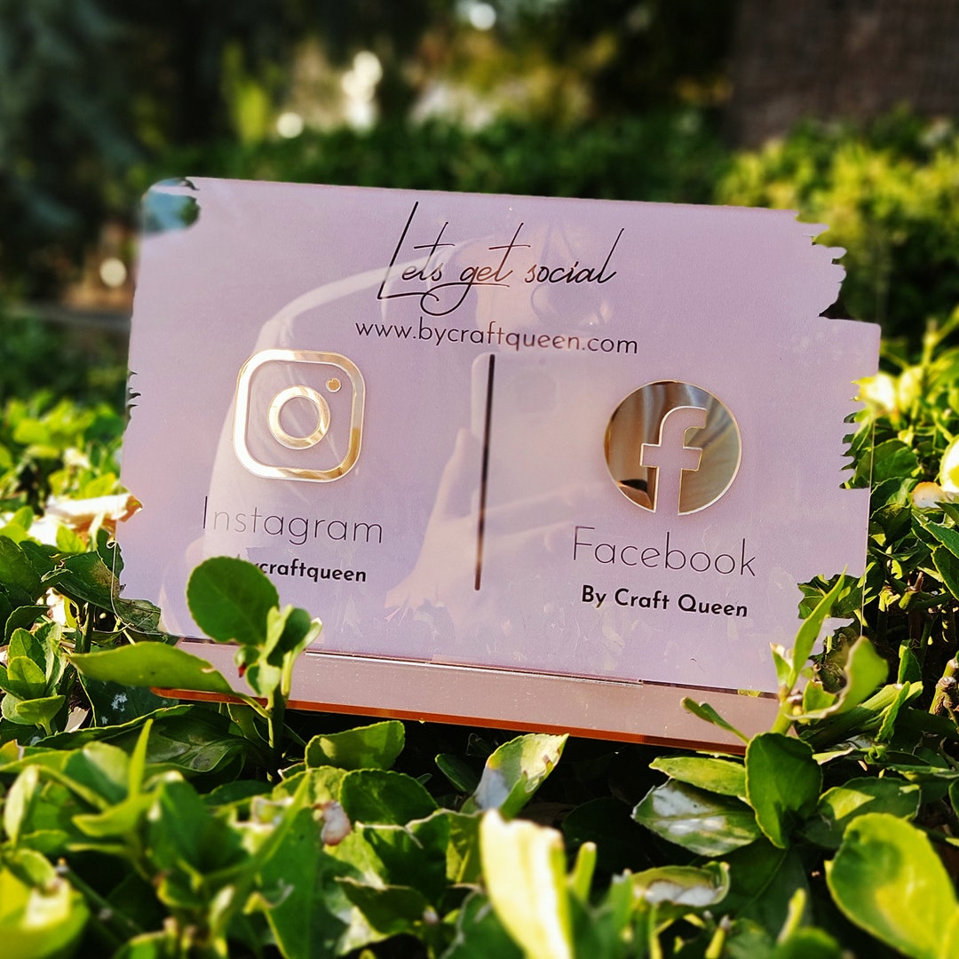 Custom Social Media Sign | Scan to Pay Facebook Instagram Business Sign ...