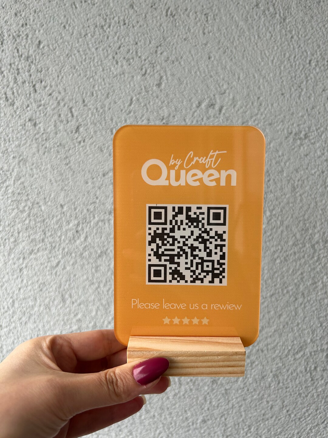 Mini QR Code Display Sign Social Media QR Code | Salon Sign | Beauty ...