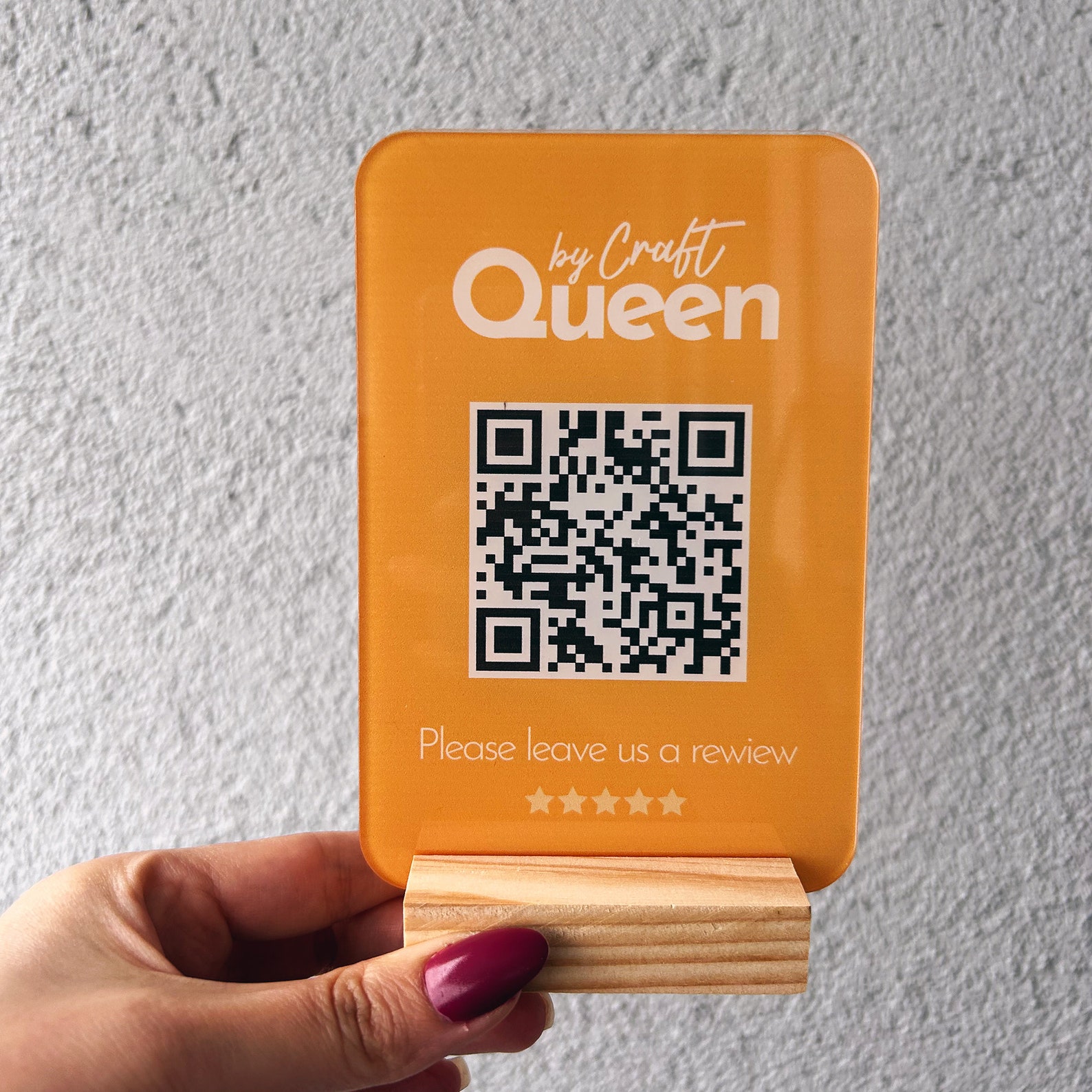 Mini QR Code Display Sign Instagram Facebook Social Media Sign Salon ...