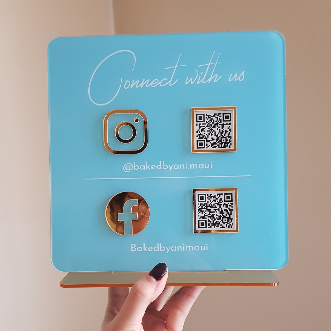 Custom QR Code Sign, Personalized QR Sign, Payment Method Sign, Shop ...