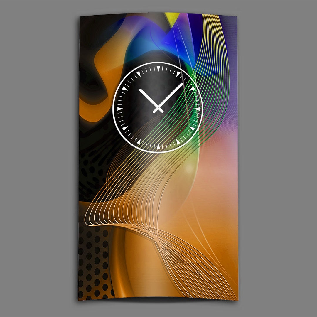 Abstract Upright Designer Wall Clock Modern Wall Clock Design Quiet No ...