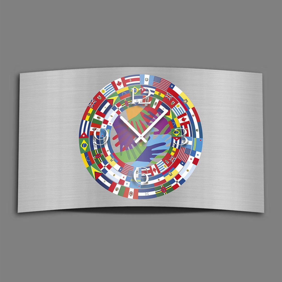 Flags Designer Wall Clock Modern Wall Clock Design Quiet No Ticking ...