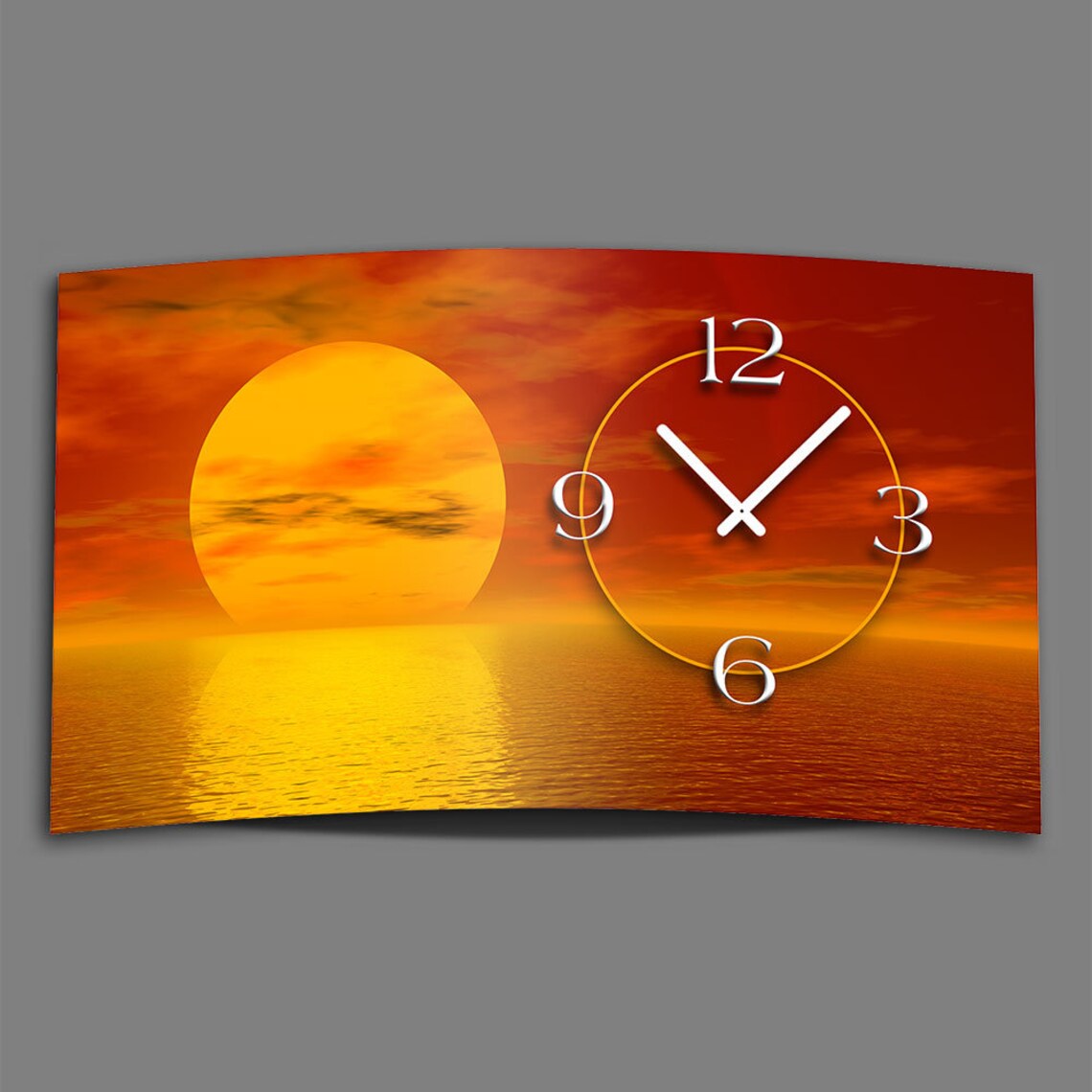 Digital Designer Art Sunset Designer Wall Clock Modern Wall - Etsy UK