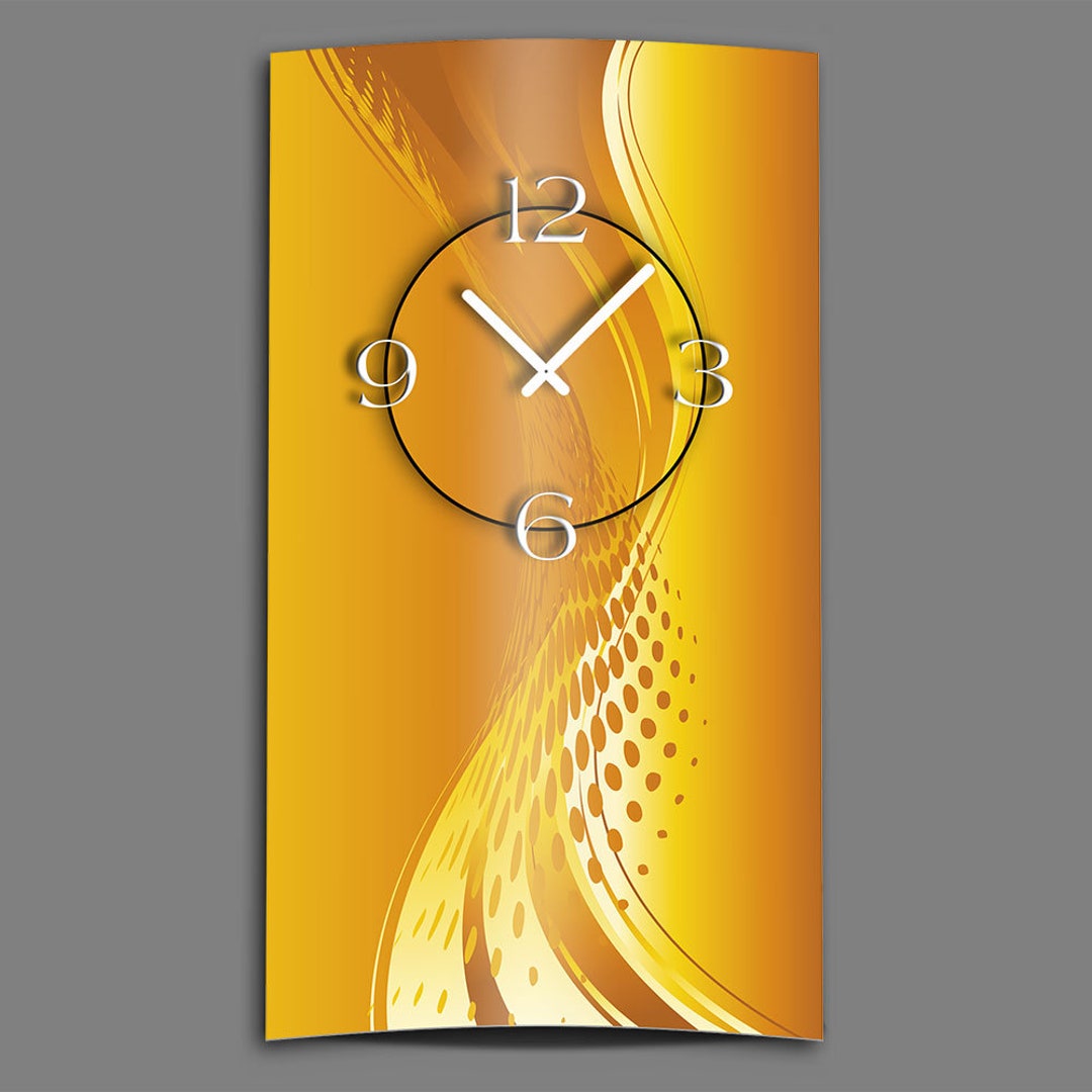 Abstract Orange Upright Designer Wall Clock Modern Wall Clock - Etsy