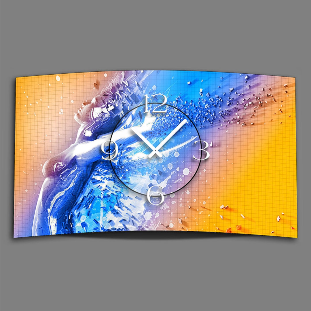 Abstract Digital Cyber Girl Designer Wall Clock Modern Wall Clocks ...