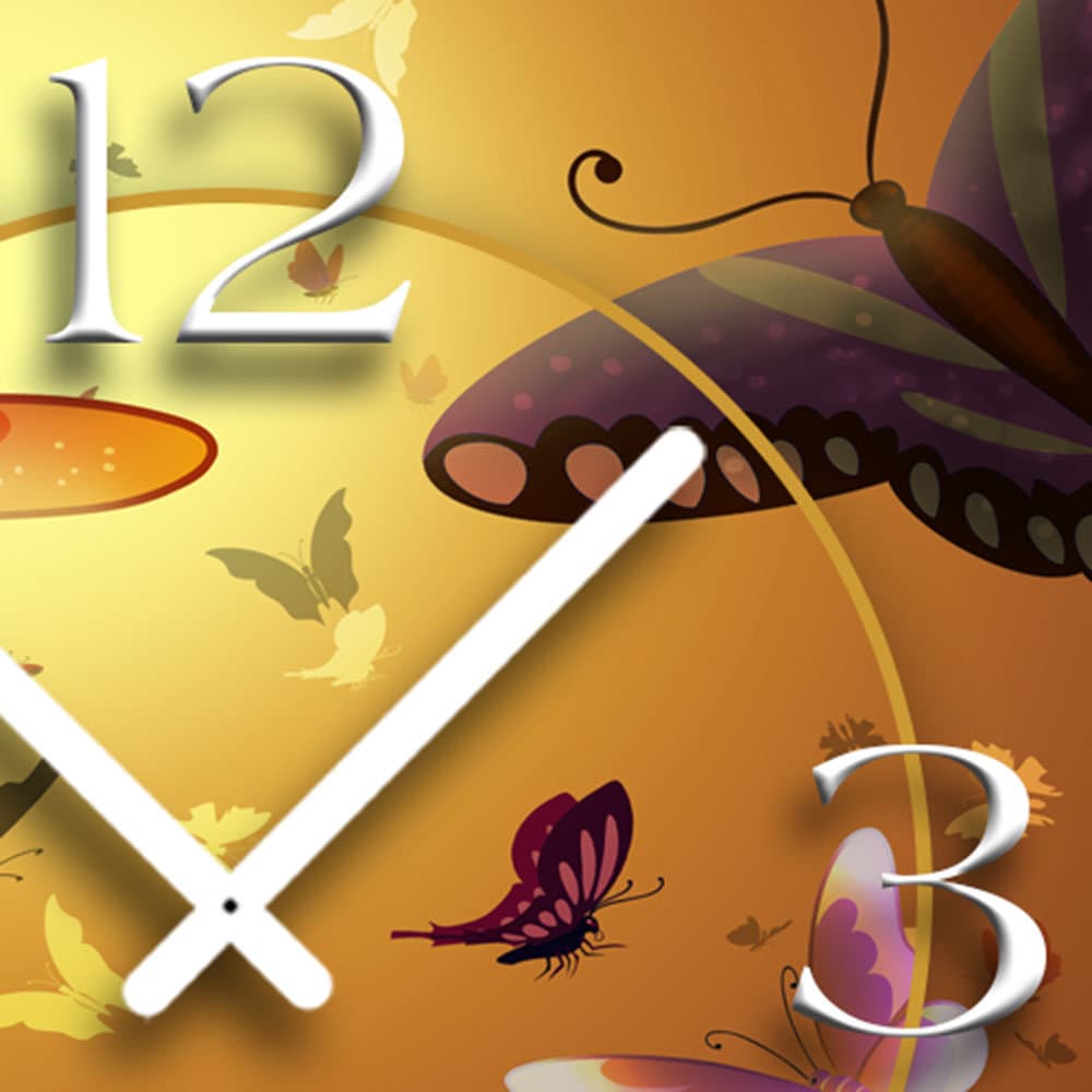 Home Décor Butterflies Designer Wall Clock Modern Wall Clocks Design ...