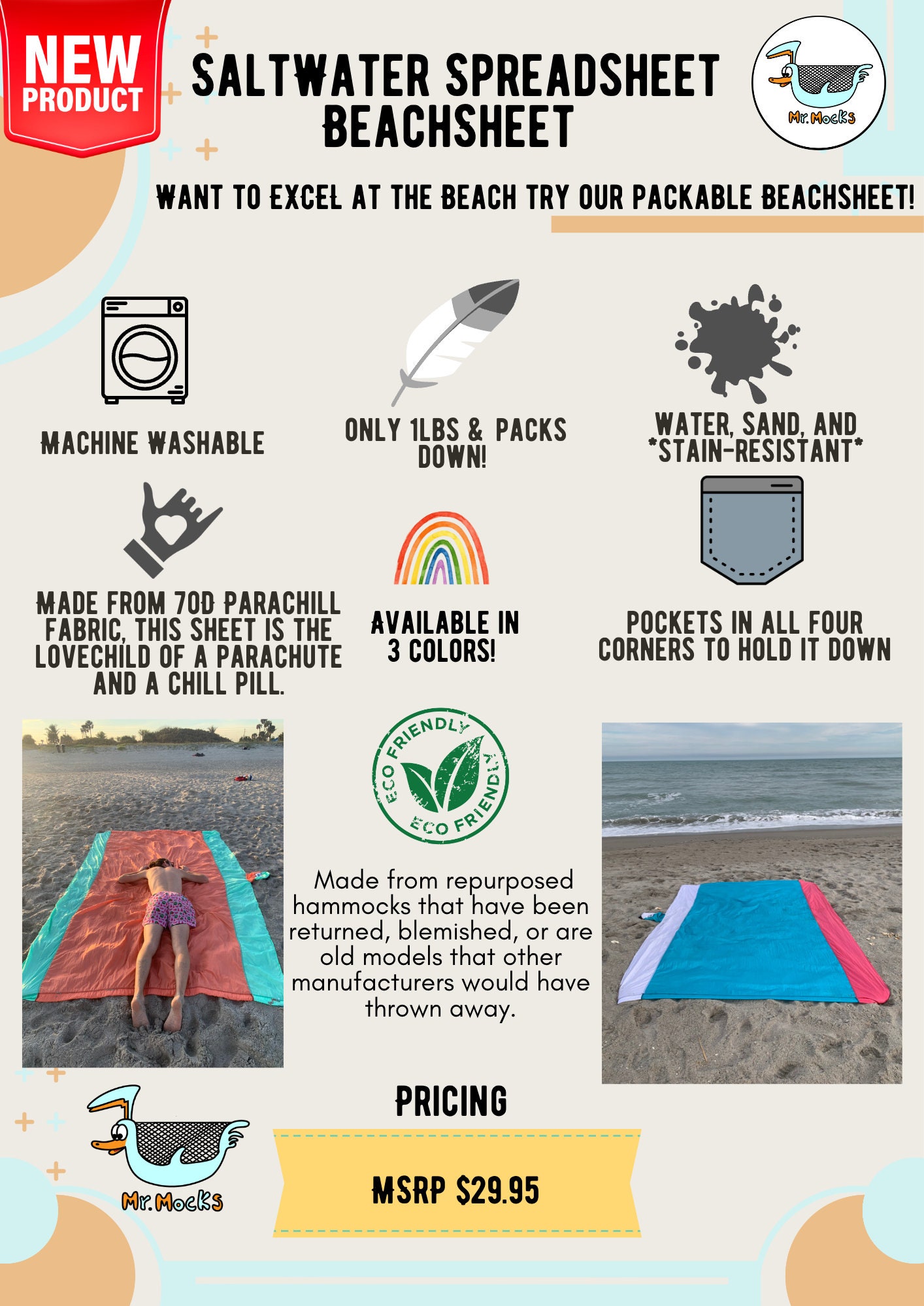 Saltwater Spreadsheet Beach Sheet - Etsy