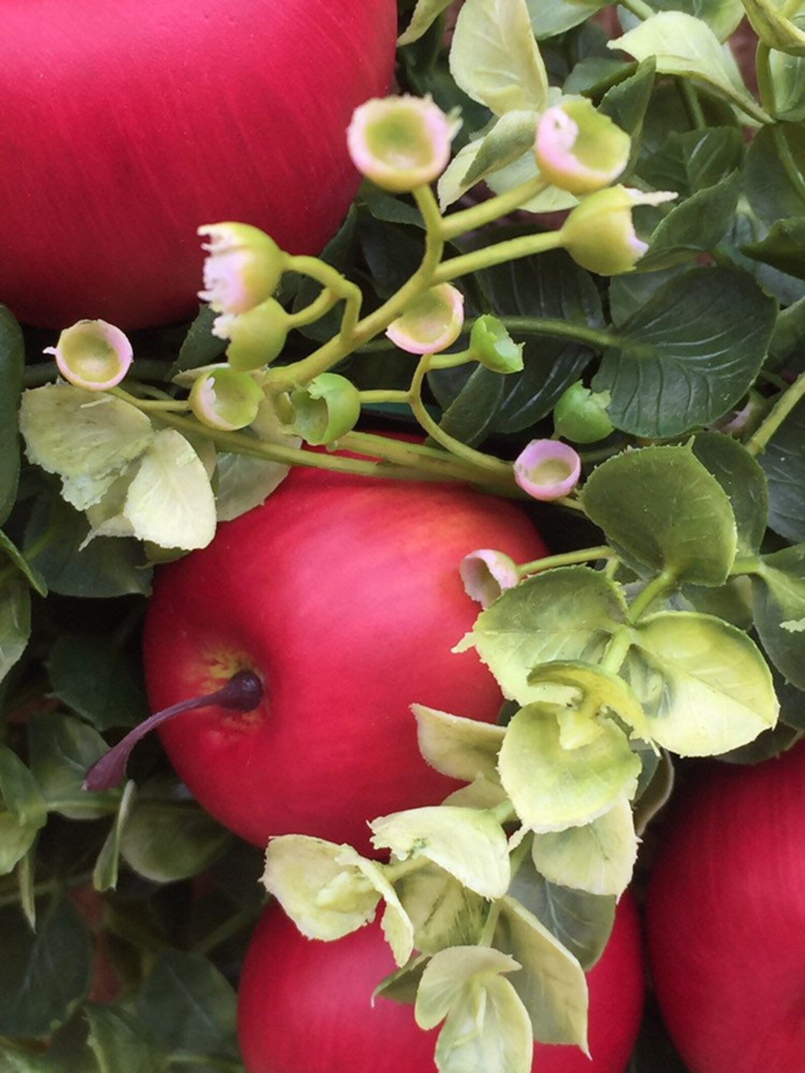 Red Apple Wreath Everyday Wreath Fall Greenery Wreath With | Etsy